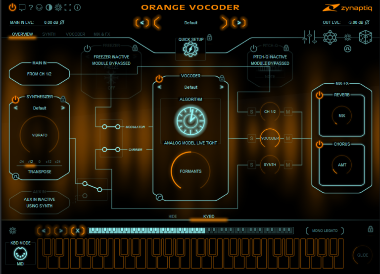 【108.90ドル 11/29まで】Zynaptiqの25種類のアルゴリズムを搭載したORANGE VOCODER IVがセール開催中 ...